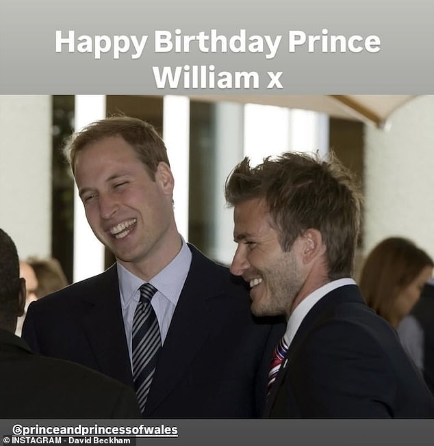 David Beckham sends heartfelt birthday tribute to Prince William - Lord ...