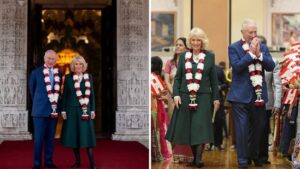 King Charles, Camilla visit ‘Europe’s first traditional Hindu stone ...