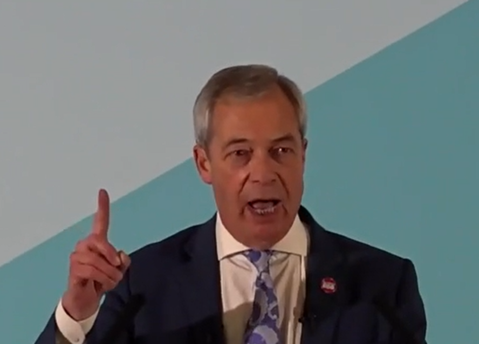Watch moment Nigel Farage spells out four-letter word that will lead to ...